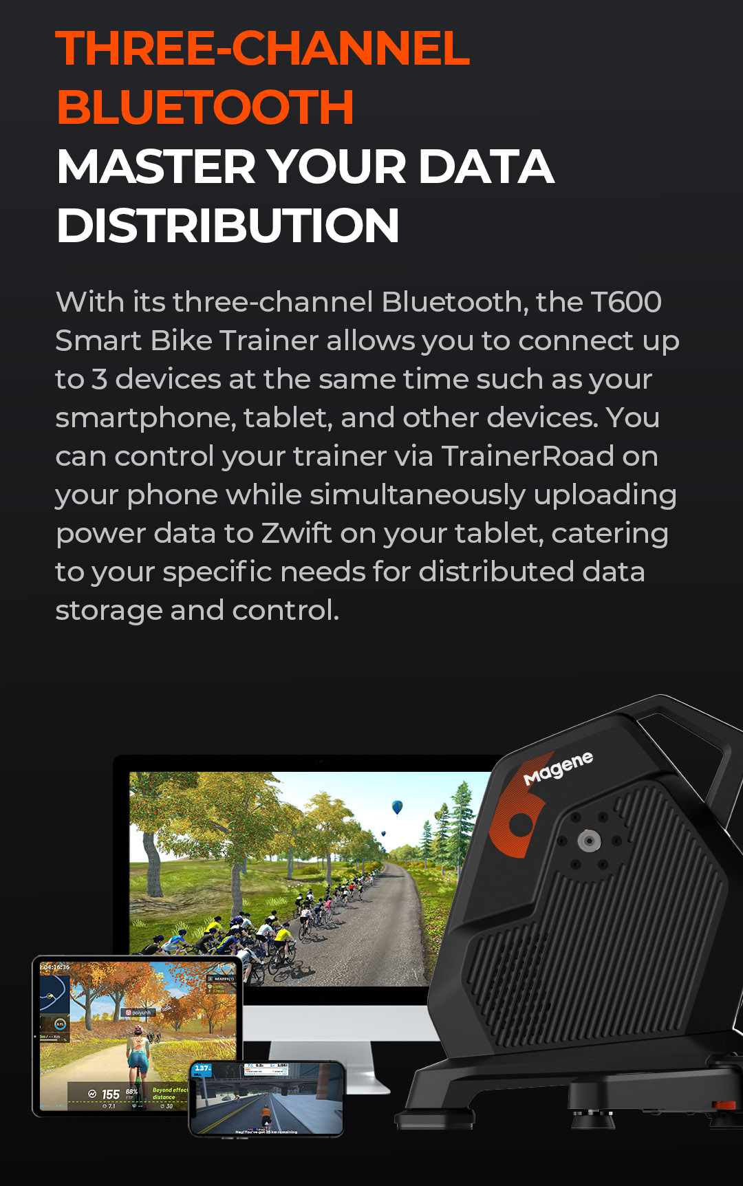 Magene T600 Smart Bike Trainer Permanent Magnet Synchronous Motor 1 ...