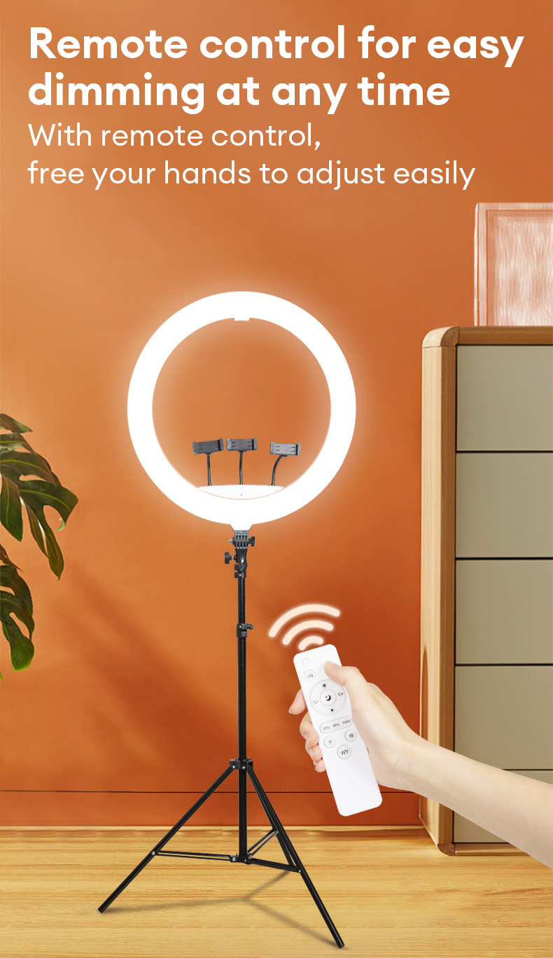 LED Selfie Ring Light with 210cm Tripod Stand Phone Holder with Ring ...
