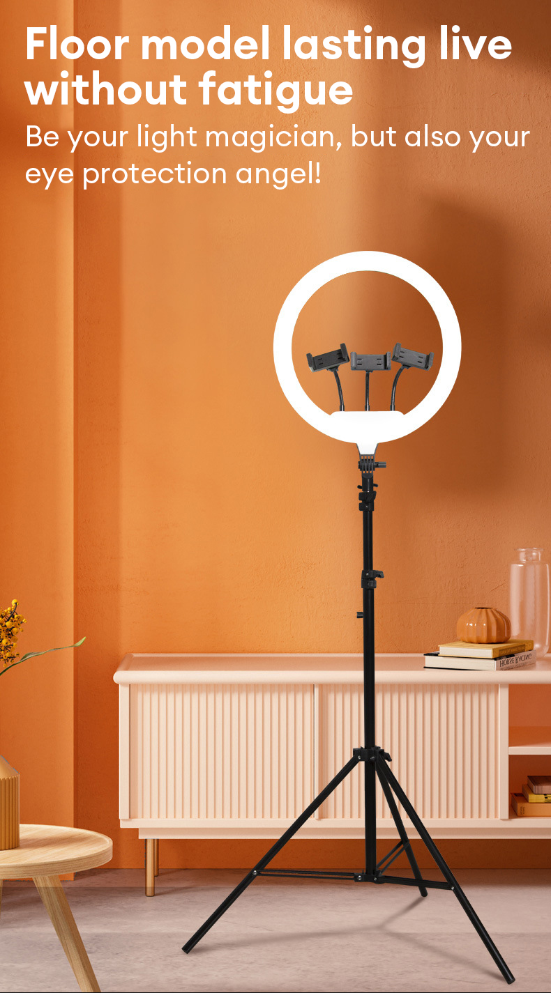 LED Selfie Ring Light with 210cm Tripod Stand Phone Holder with Ring ...