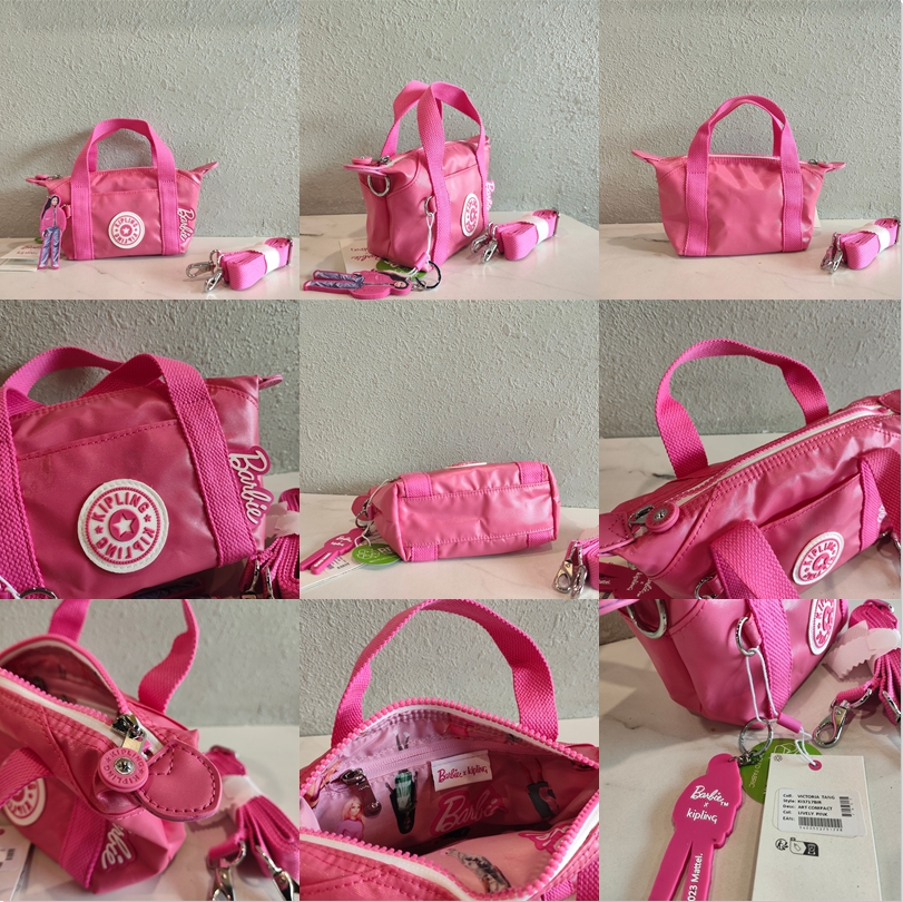 Kipling New Style Joint Barbie Series Pink Crossbody Bag/Fashion Trend ...