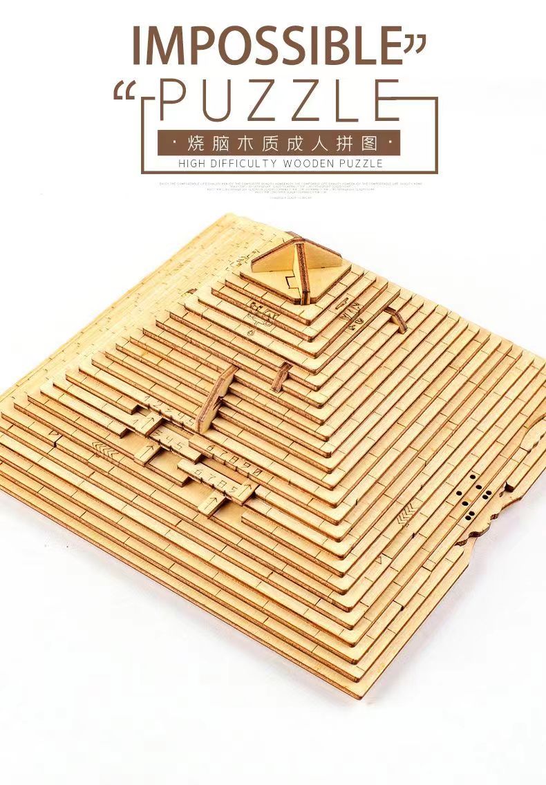 [Ready Stock] 魯班盒 wooden toys montessori Pyramid Decryption Box puzzle ...