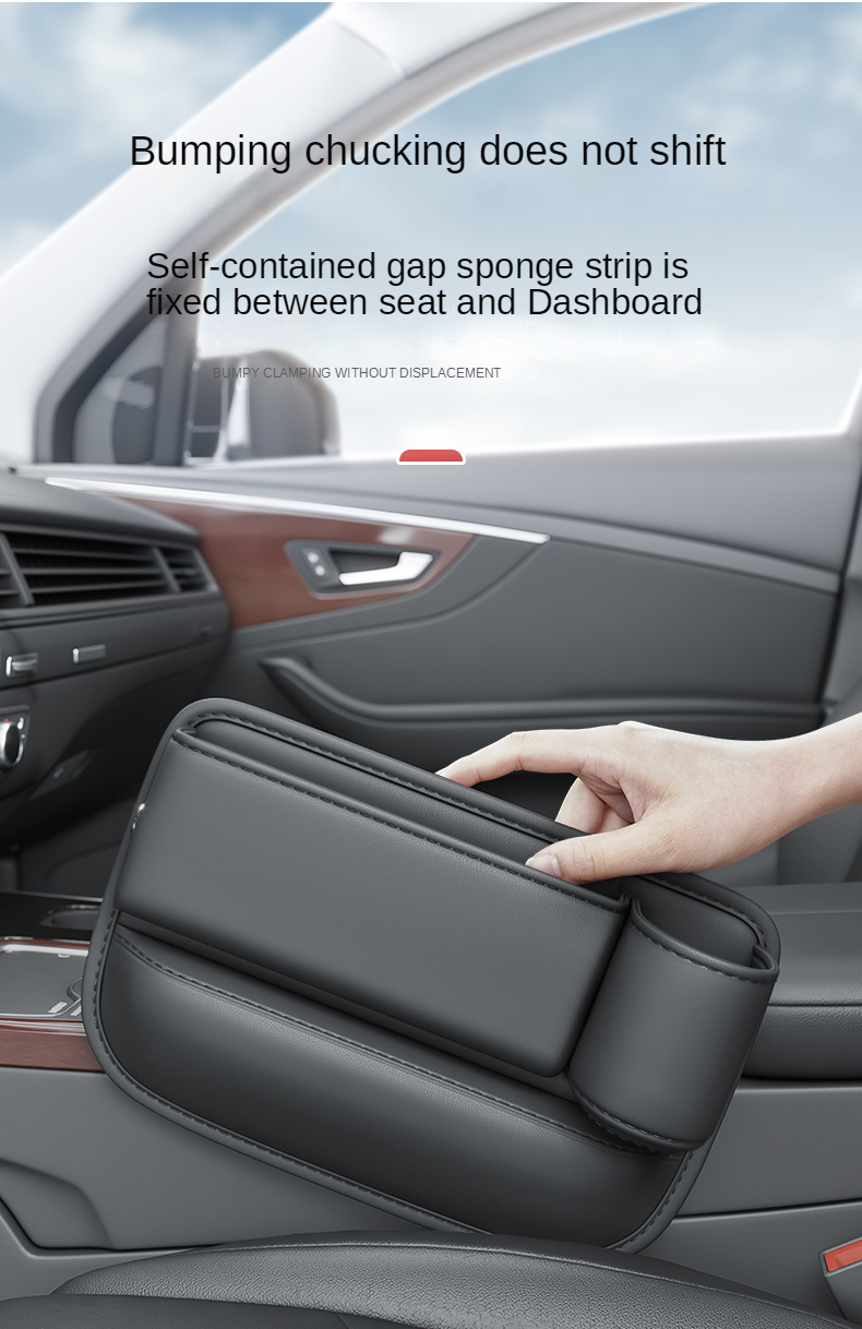 2PCS Car Seat Gap Filler Water Cup Holder Leather Universal Crevice ...