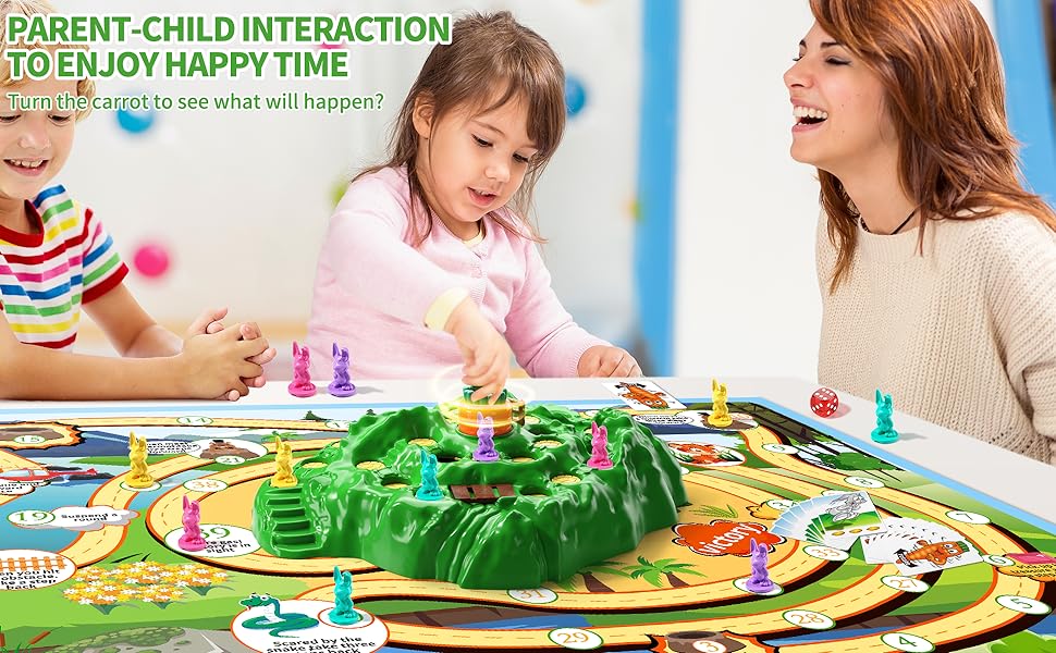 🔥Ship 24H🔥 Rabbit Trap Board Game Bunny Trap Game For Kids Fun Family ...