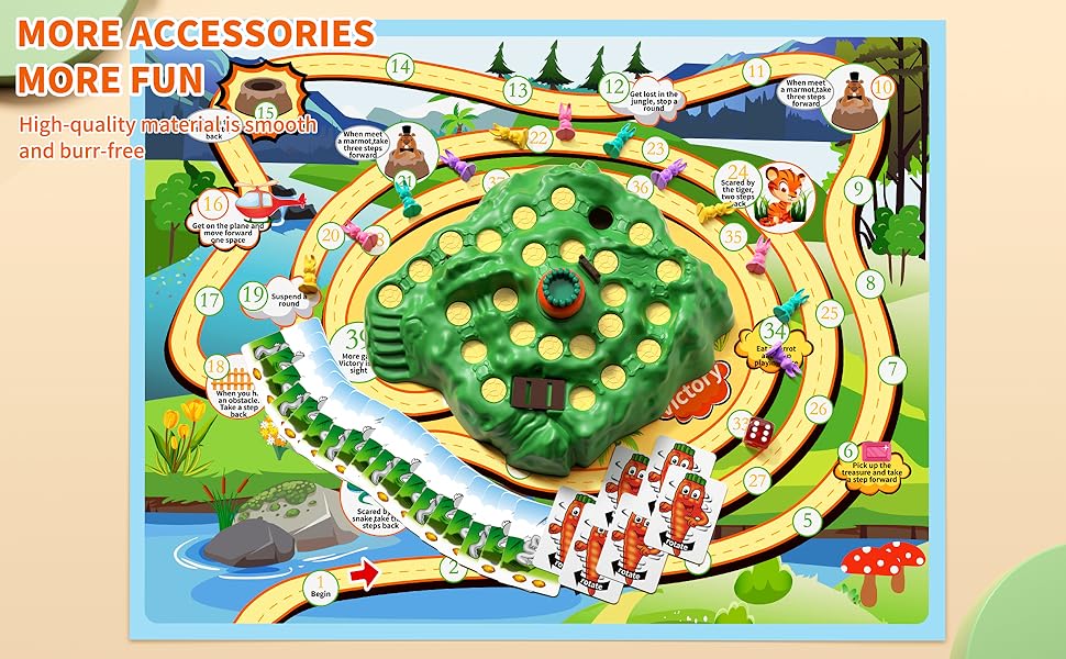 🔥Ship 24H🔥 Rabbit Trap Board Game Bunny Trap Game For Kids Fun Family ...