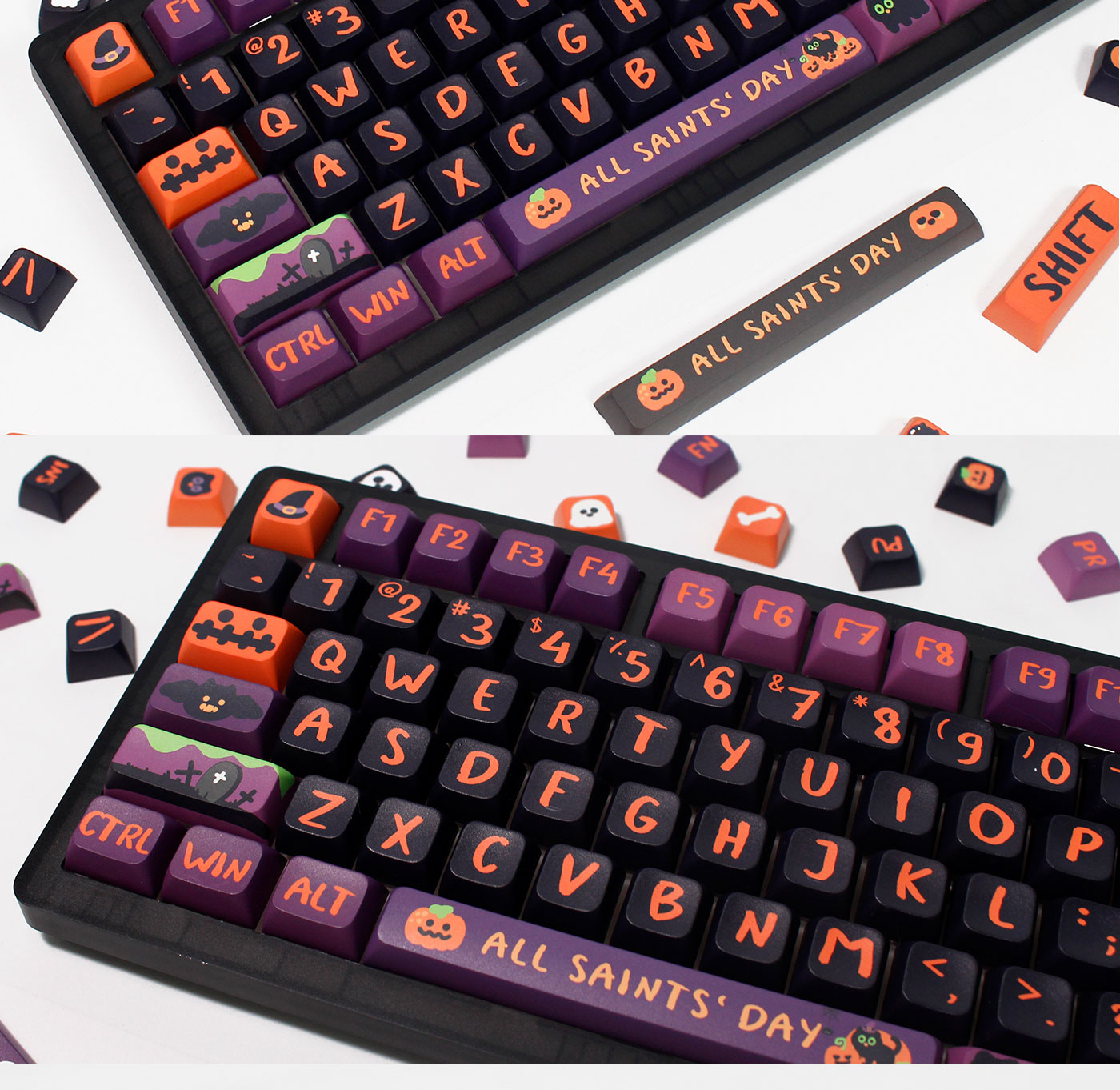 PBT material Honey Peach MOA XDA height Gradient Round keycap Christmas ...