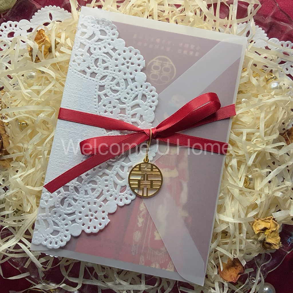 🔥A5 6 7 Wedding Card Envelope Greeting Card Clear Envelope Vellum Paper ...