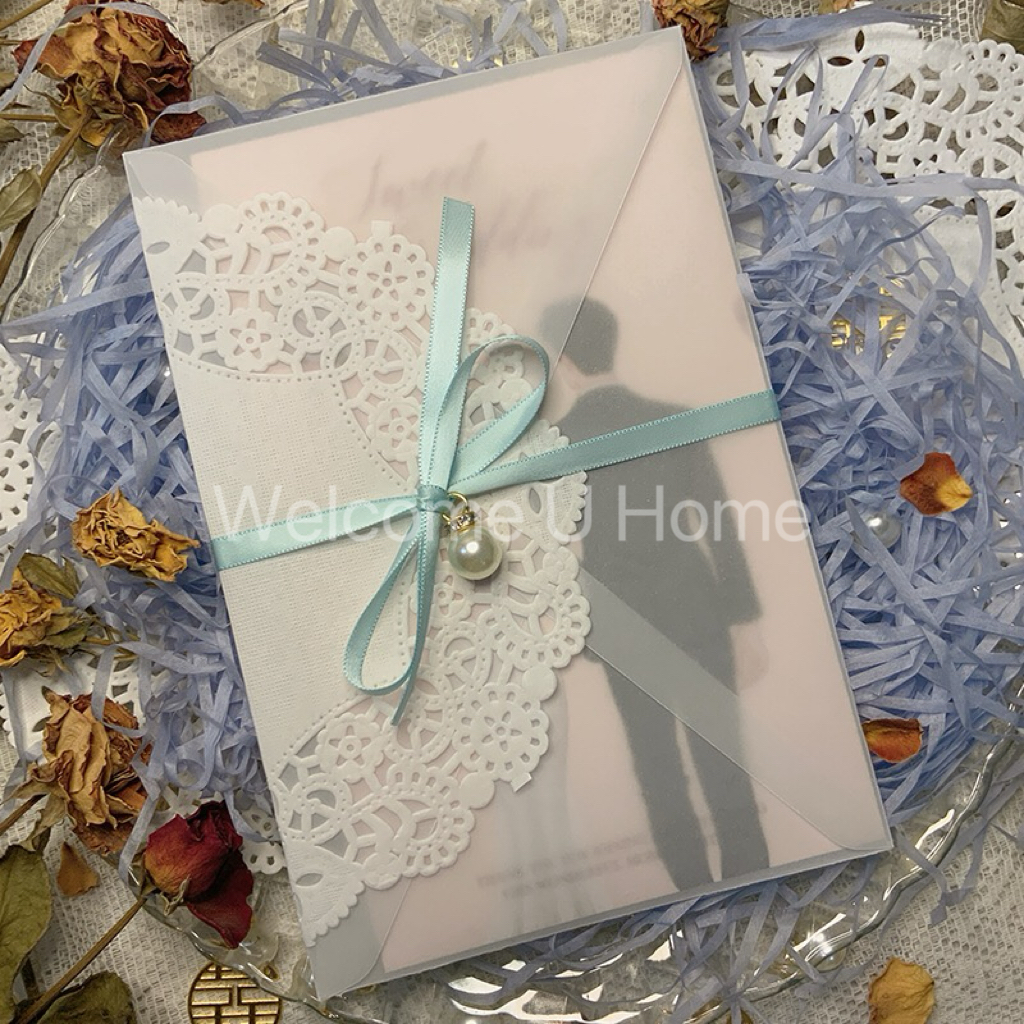 🔥A5 6 7 Wedding Card Envelope Greeting Card Clear Envelope Vellum Paper ...