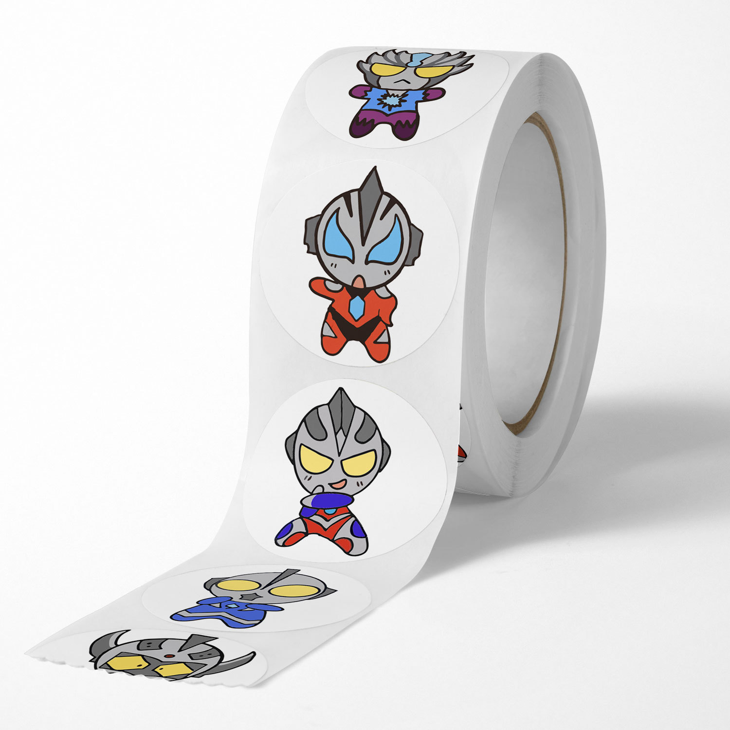 1Inch 500pcs./Roll Comic Ultraman Light Tiga Stickers Anime for Kids ...