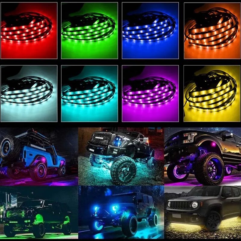 Car Chassis Decorative Strip Lights Waterproof LED Auto Underbody Neon ...