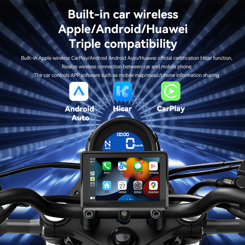 PND-Q5S motorcycle navigator 5 inches IPX7 waterproof play portable car ...