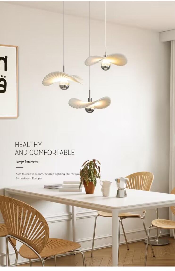 Nordic Led Pendant Lights Chamomile Artistic Chandelier Light Bedside ...