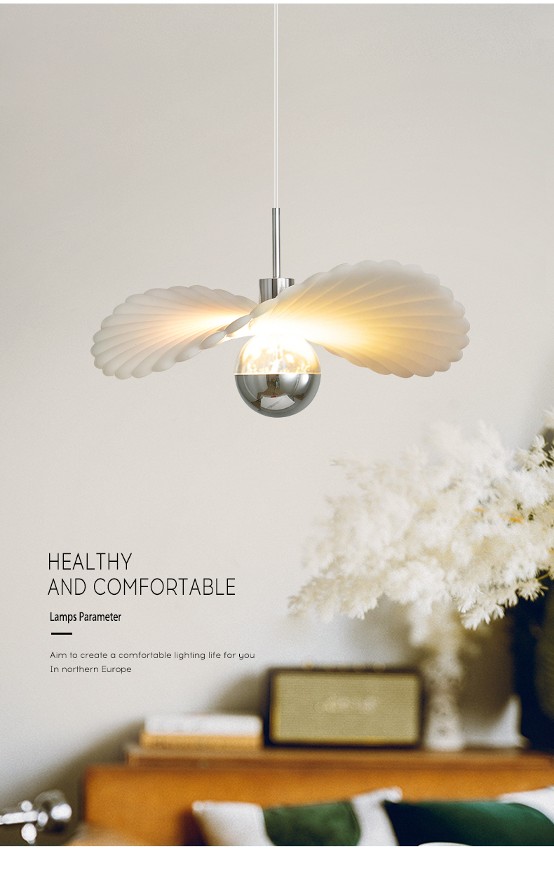 Nordic Led Pendant Lights Chamomile Artistic Chandelier Light Bedside ...