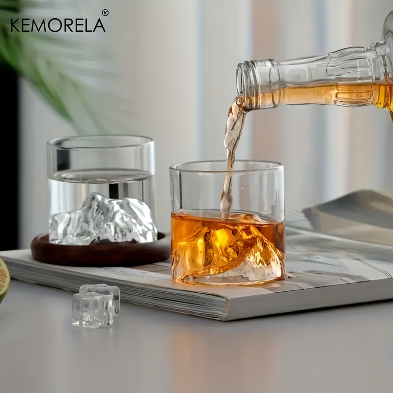 KEMORELA Creative Mount Fuji Whiskey Glass Cup Transparent Vodka Coffee ...