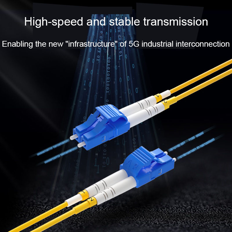 JT-COM Fiber Patch Cord LC-LC Duplex Single Mode 2 Core 2.0mm Optic Cable 1m 3m 5m 10m 30m LC ...