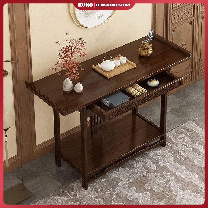 Entrance table solid wood Chinese-style table entry case Entrance table ...