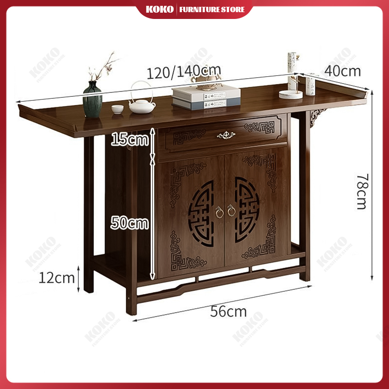 Entrance table solid wood Chinese-style table entry case Entrance table ...