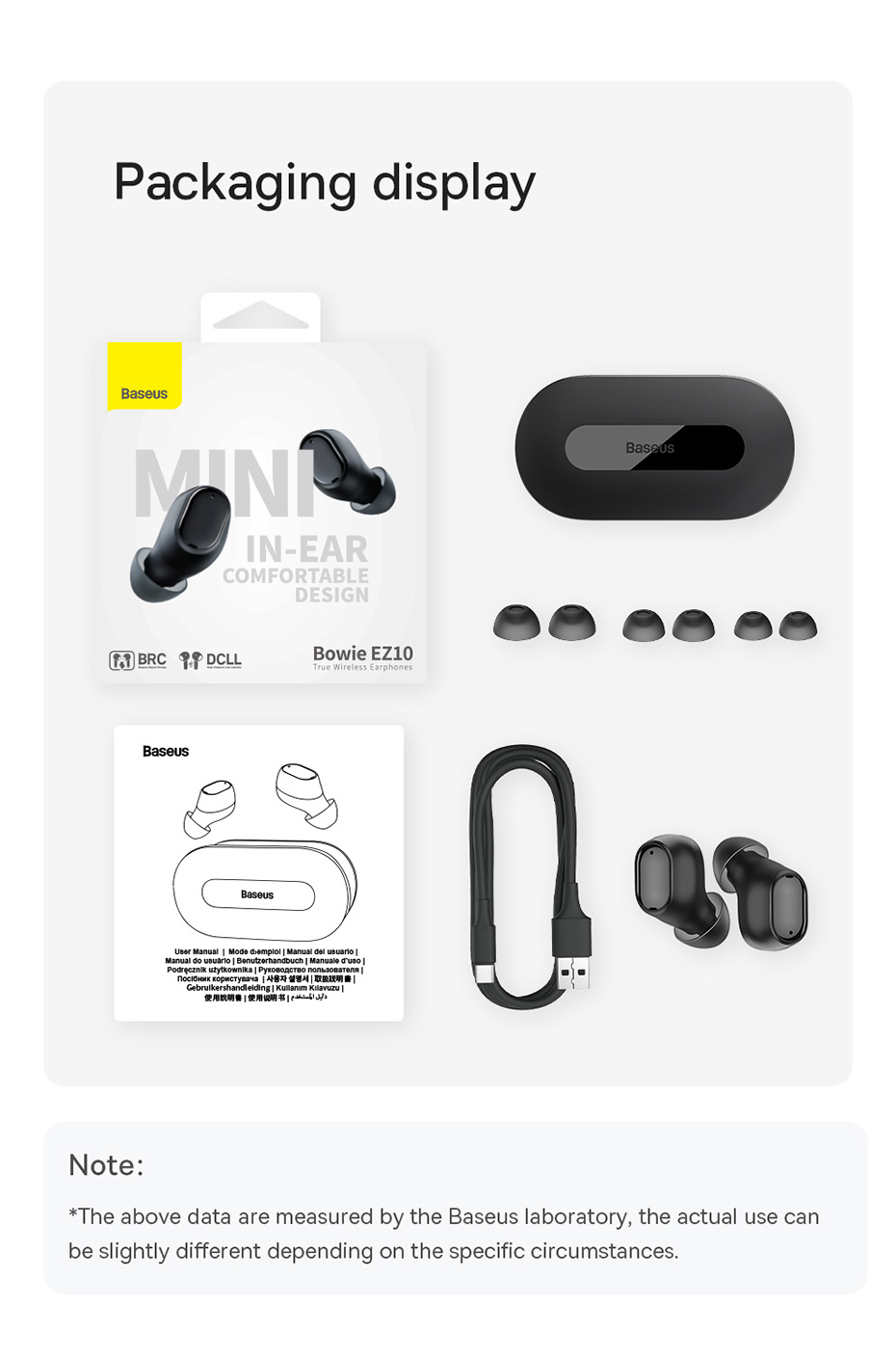 Baseus Bowie EZ10 True Wireless Earphone Bluetooth 5.3 Wireless ...