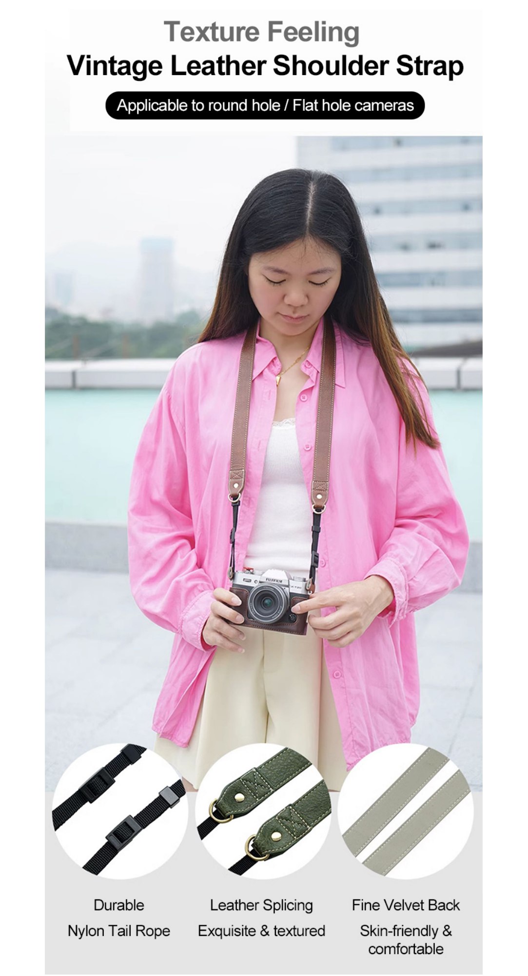 DSLR Digital Camera Strap Adjustable Shoulder Neck Strap Compatible For ...