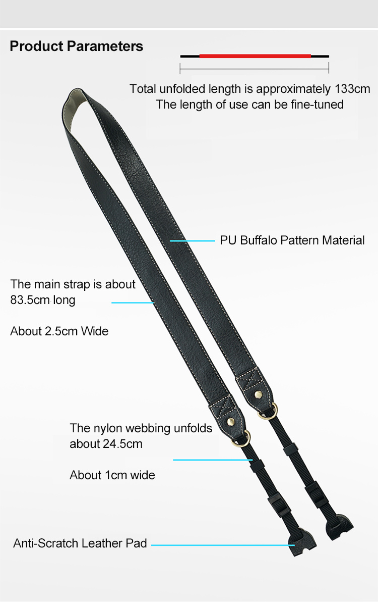 DSLR Digital Camera Strap Adjustable Shoulder Neck Strap Compatible For ...