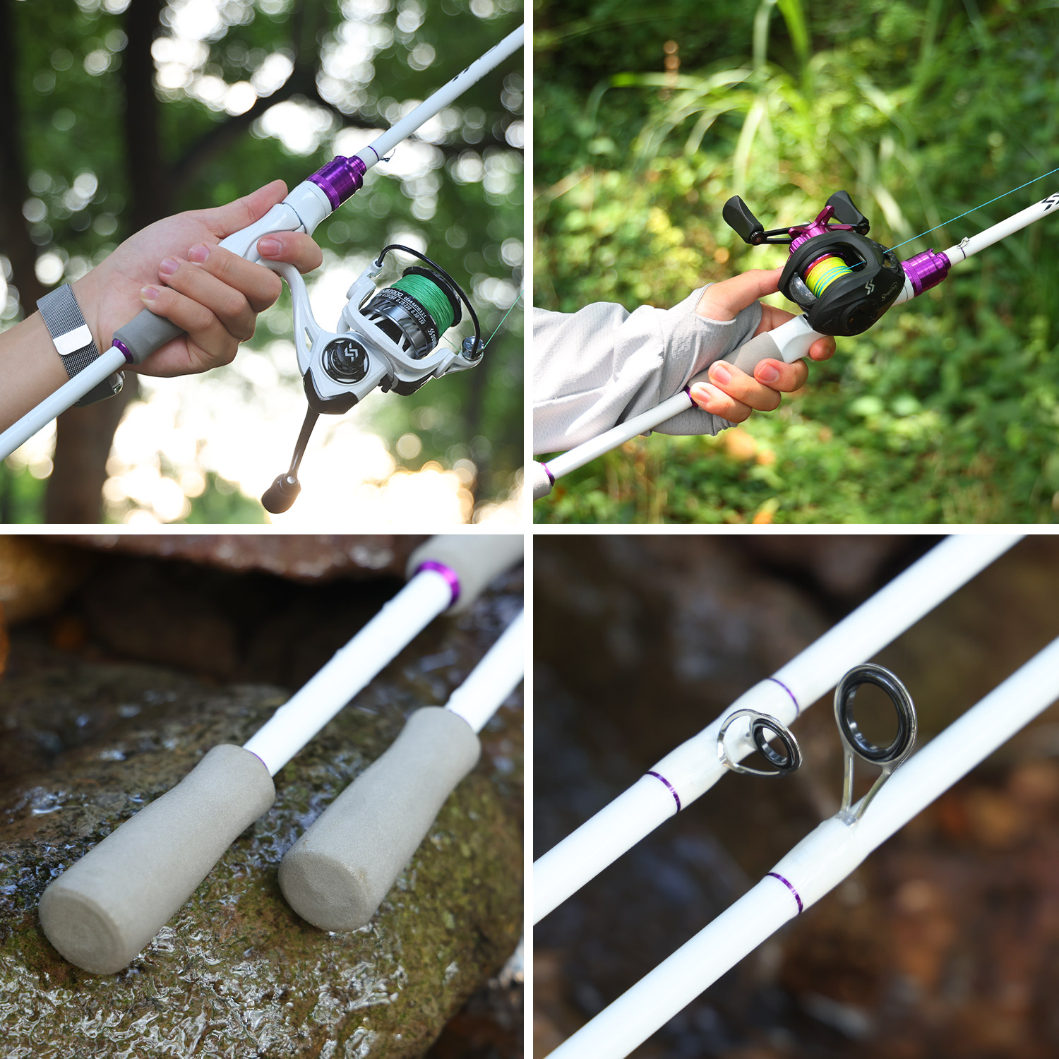 Sougayilang Fishing Rod Carbon Fiber 10LB 2 Sections Joran Pancing 1.8M Spinning/Casting Rod For ...