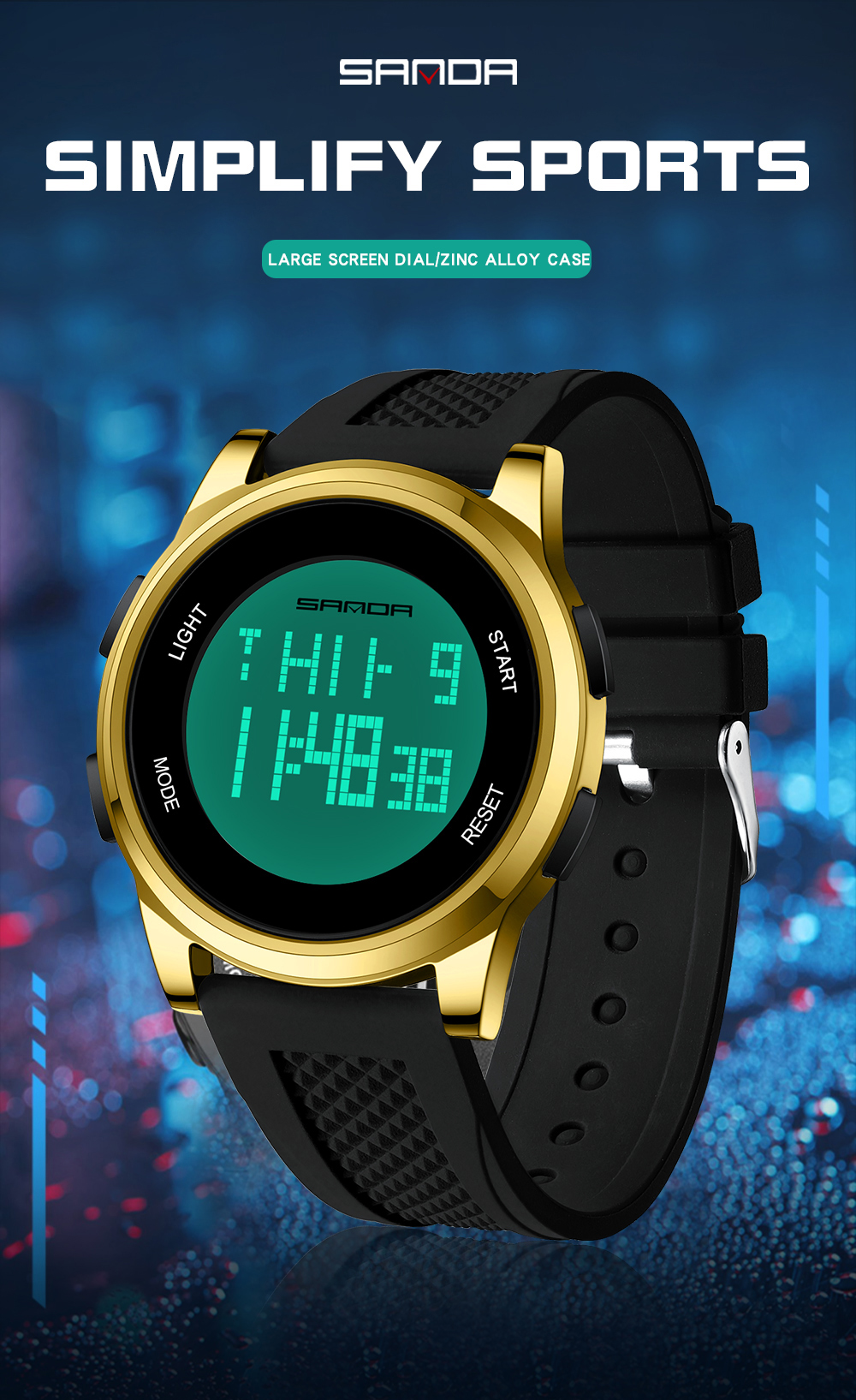 .SANDA Brand Luxury Men's Fashion Casual Sports Watches Waterproof ...
