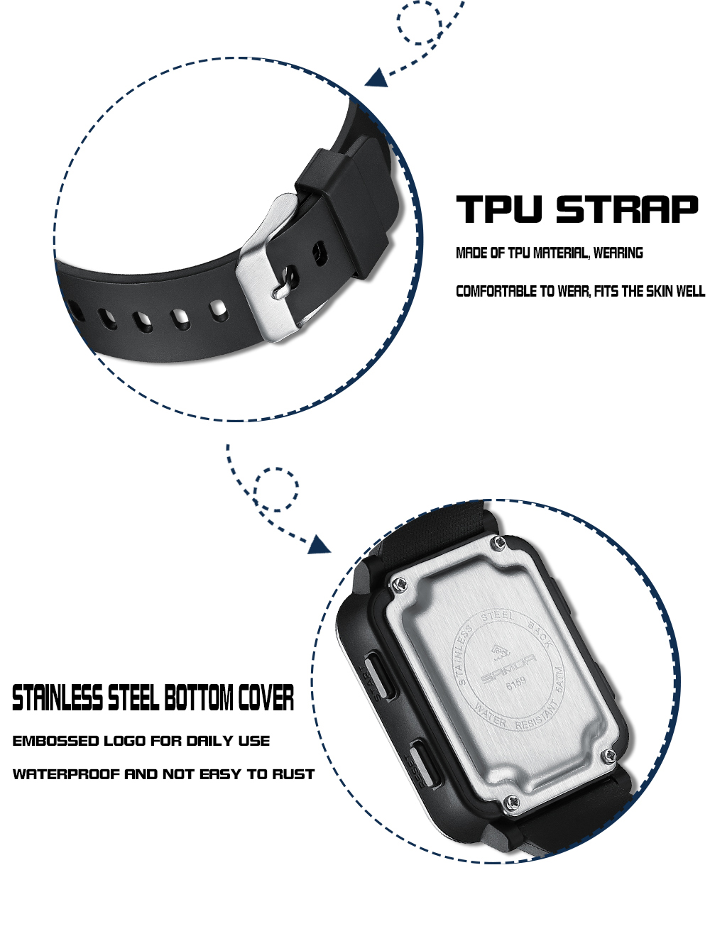 SANDA Brand Luxury Men's Fashion Casual Sports Watches Waterproof ...