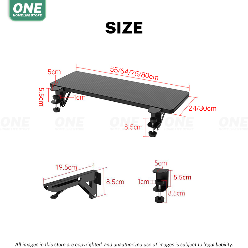 table extension board shelf Computer desktop extension board table side ...