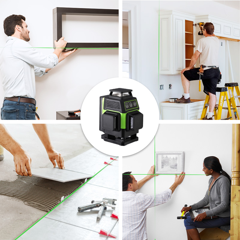 Workpro Laser Level 4x360 Self Leveling 16/12 Lines Green Beam ...