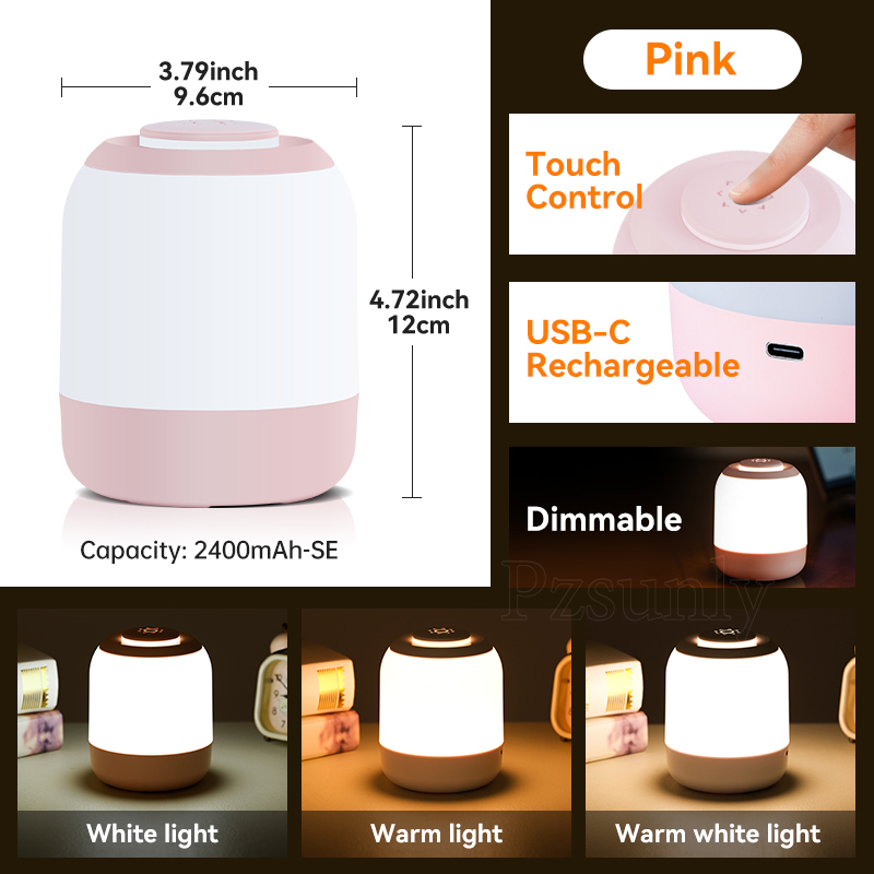 USB Touchable three-colour in one LED multi-function brightness ...