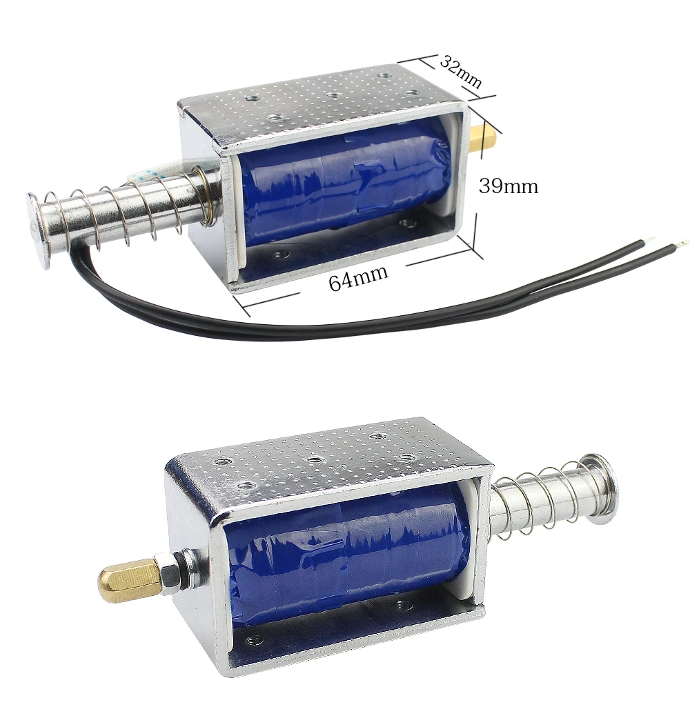 DC 12V24V Solenoid Electromagnet Push Pull Through Type Electric magnet ...