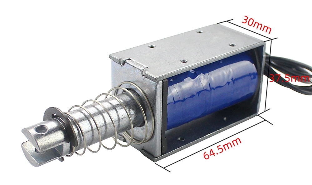DC12V Electromagnet strong push-pull solenoid Electromagnet long stroke ...