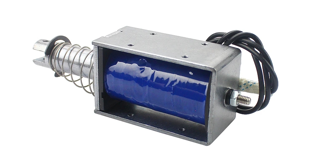 DC12V Electromagnet strong push-pull solenoid Electromagnet long stroke ...