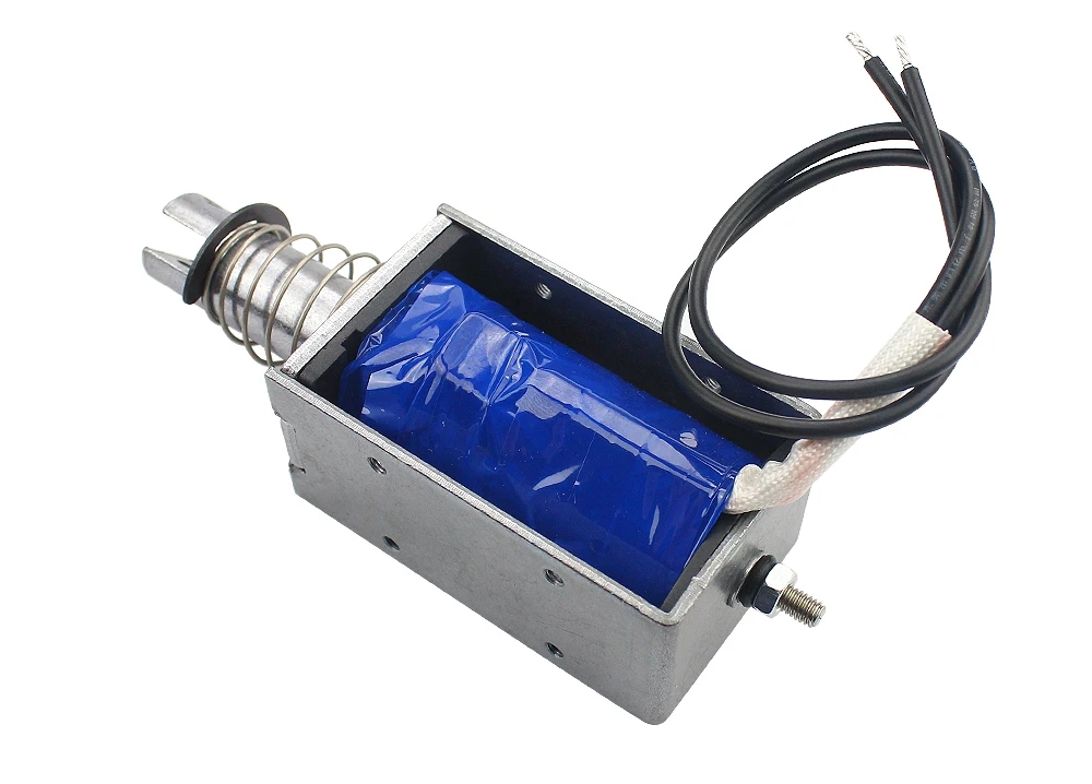 DC12V Electromagnet strong push-pull solenoid Electromagnet long stroke ...