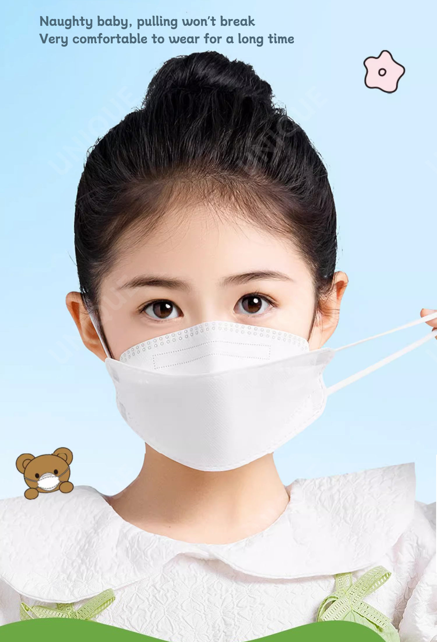 50PCS Kids KF94 Face Mask KF94 Mask Budak Duckbill Mask for Kids 兒童口罩 ...