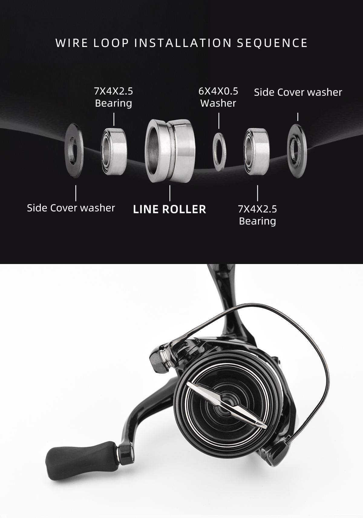 Gomexus Fishing Line Roller Titanium Ball Bearings For Shimano Stella ...