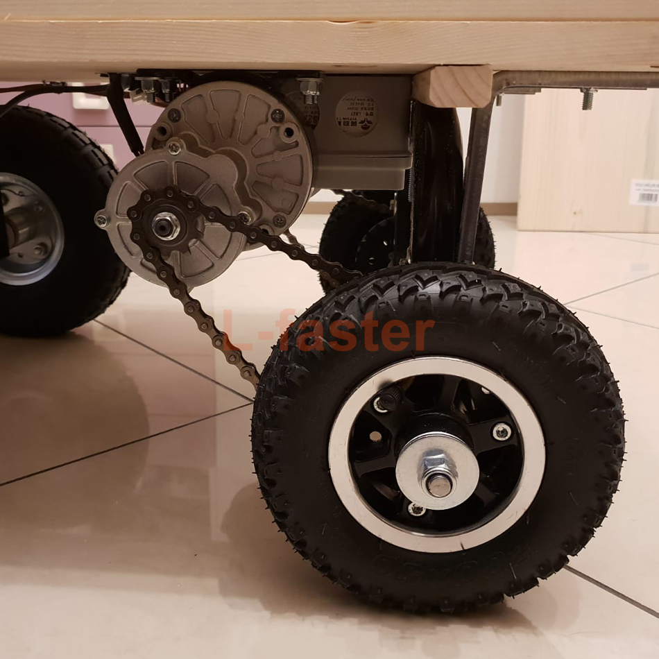 L-faster 350W 10 Inch Dual Drive Inflated Wheel Joystick Electric ...