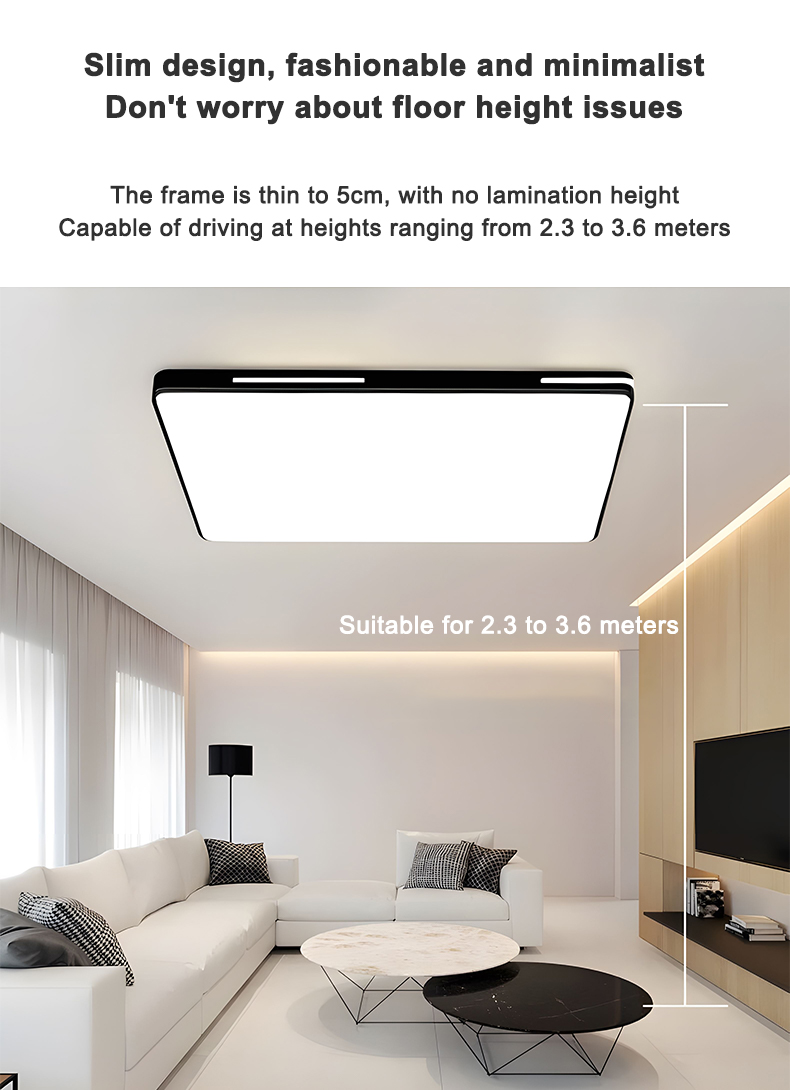 Tricolor LED Ceiling Light 90/65/60/50/40cm Lampu Siling Moden Ultra ...