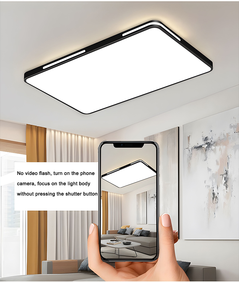 Tricolor LED Ceiling Light 90/65/60/50/40cm Lampu Siling Moden Ultra ...