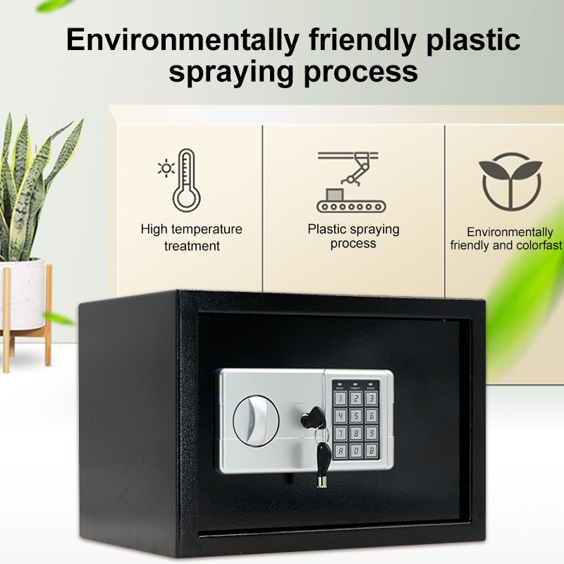 Safety Box Money box Digital Safety with at home Fingerprint Security Box Money Office/Home ...