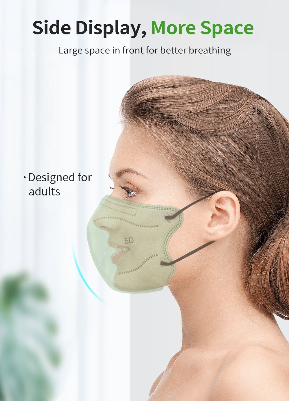 50pcs 5D Mask Adult Duckbill Disposable Face Mask 3D Mask Viral Face ...