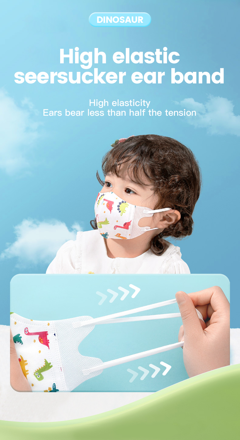 Kids 3D Maks 3D Disposable 3 Ply Face Mask For Kids Child Mask Duckbill ...