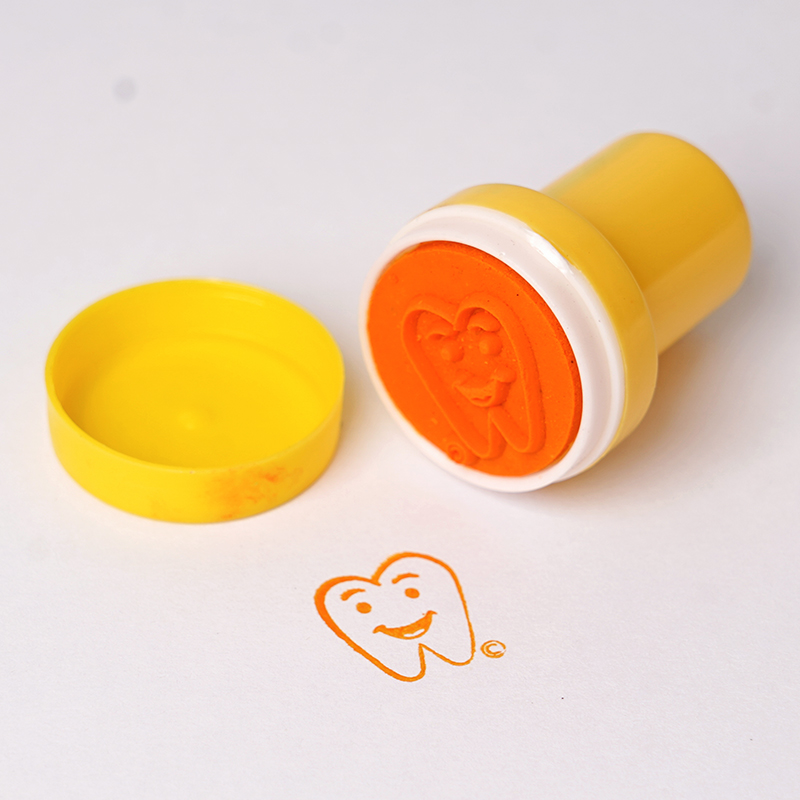 10Pcs Tooth Shape Stamps Cartoon Smiley Face Teeth Stamp Sticker Kids ...