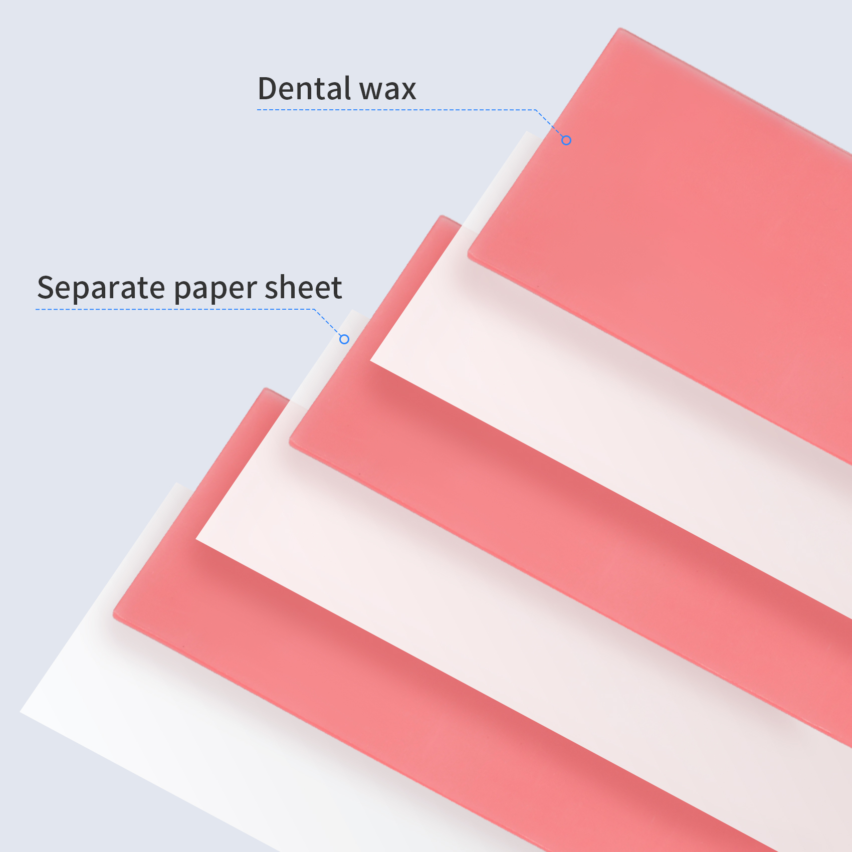 20 Sheets/box Dental Lab Base Plate Red Utility Wax Red Modeling Wax ...