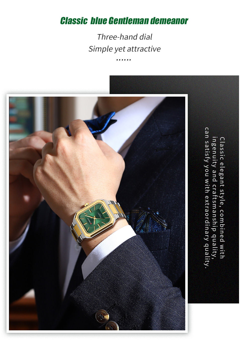 CURREN Top Luxury Watch Business Waterproof Male Clock Luminous ...