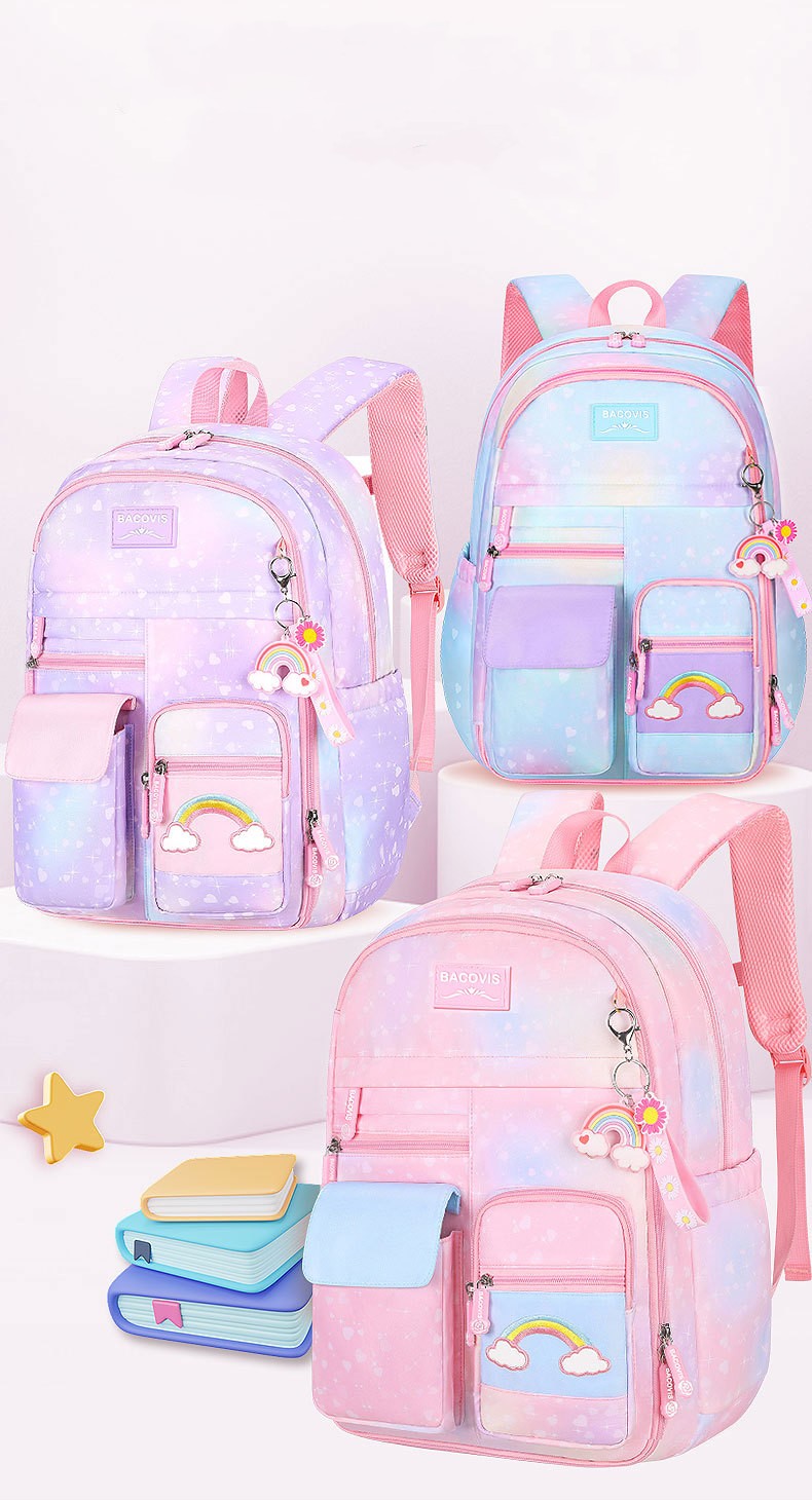 Korean Style Primary Schoolbag Backpack for Kids Cute Girl School Bag ...