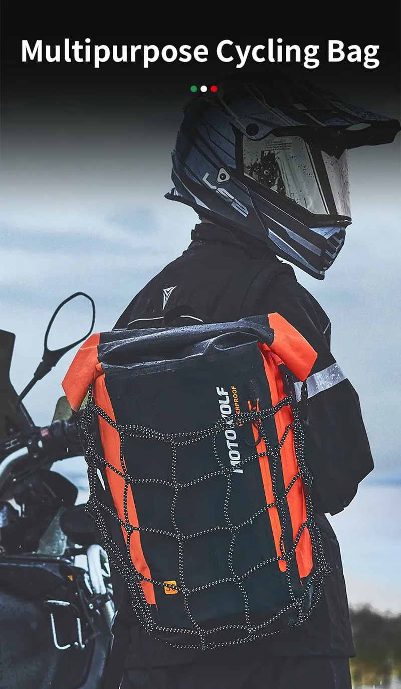 MOTOWOLF Motorcycle Backpack Waterproof Bag Men Women Full Face Helmet ...