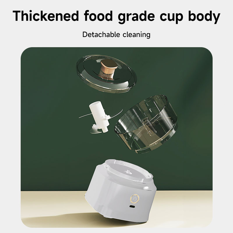 Multifunctional Food Processor Cordless Meat Blender Electric Garlic ...
