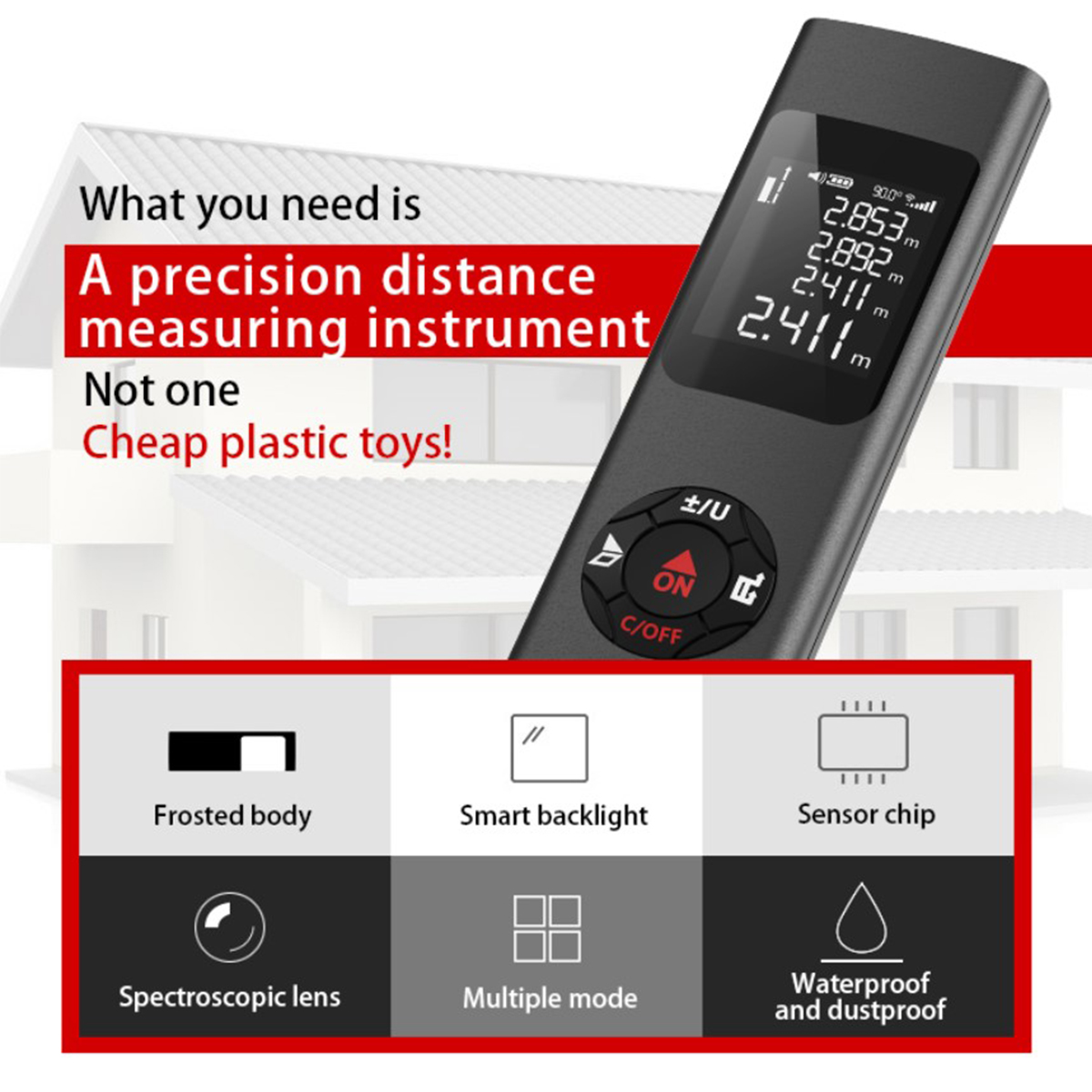 IN Stock💯Laser Range Finder Measurement Digital High Precision 40 ...