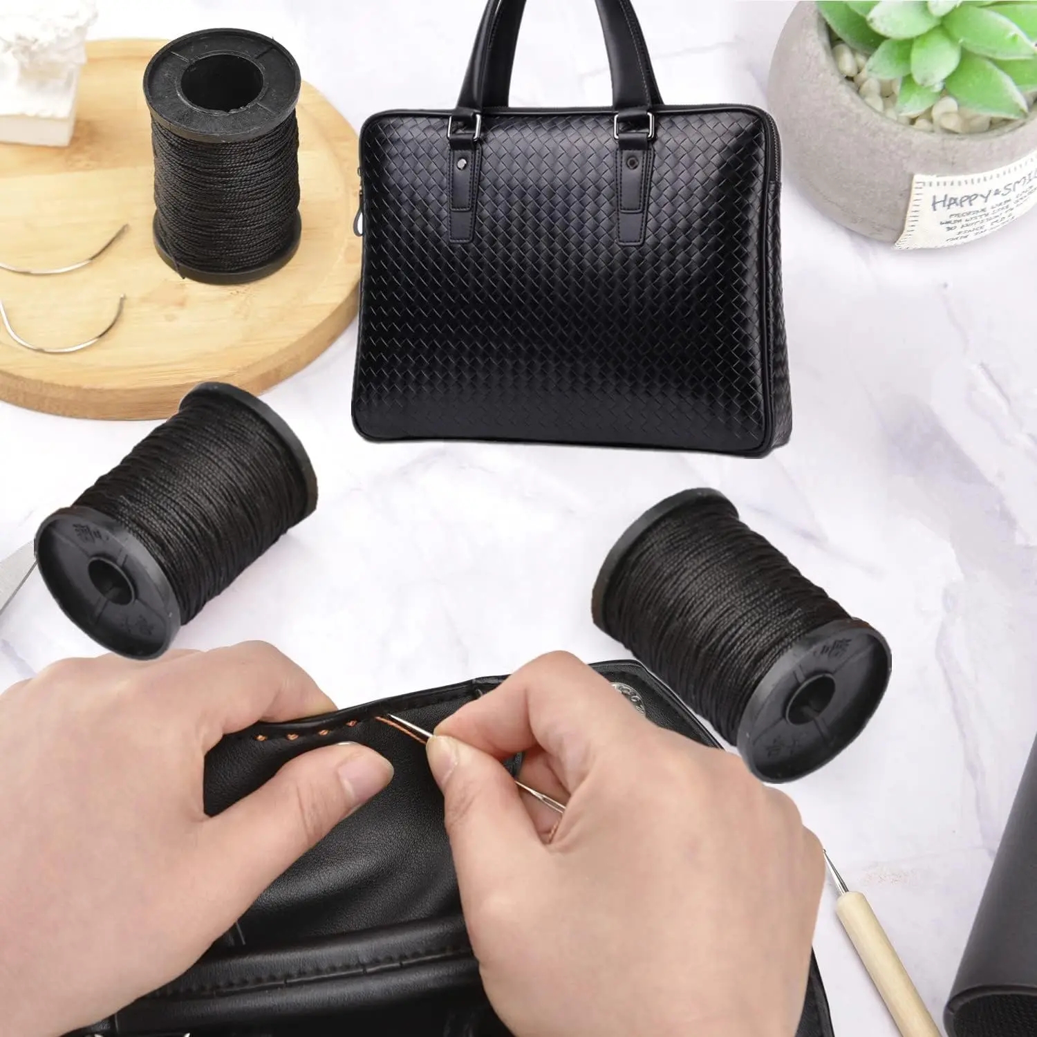 【Flash shipping】Leather Sewing Kit Upper Shoe Thread Cone Tool Set ...