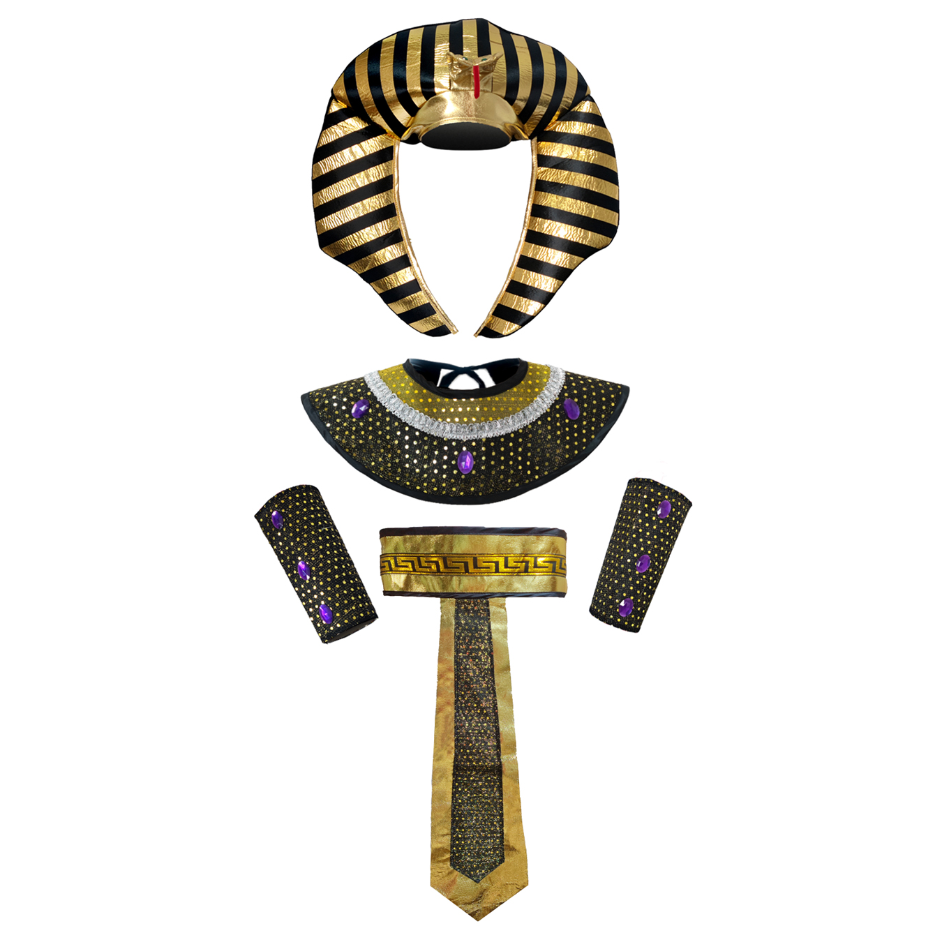 Carnival New Year Men Blue Egypt Costume Cosplay Egyptian Pharaoh ...